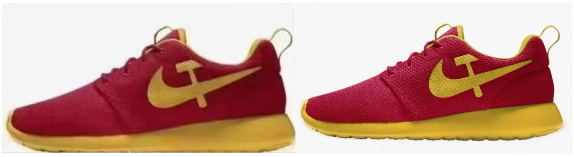 This photo of Nike’s Soviet-symbol shoe dates back to 2018—It is not ...