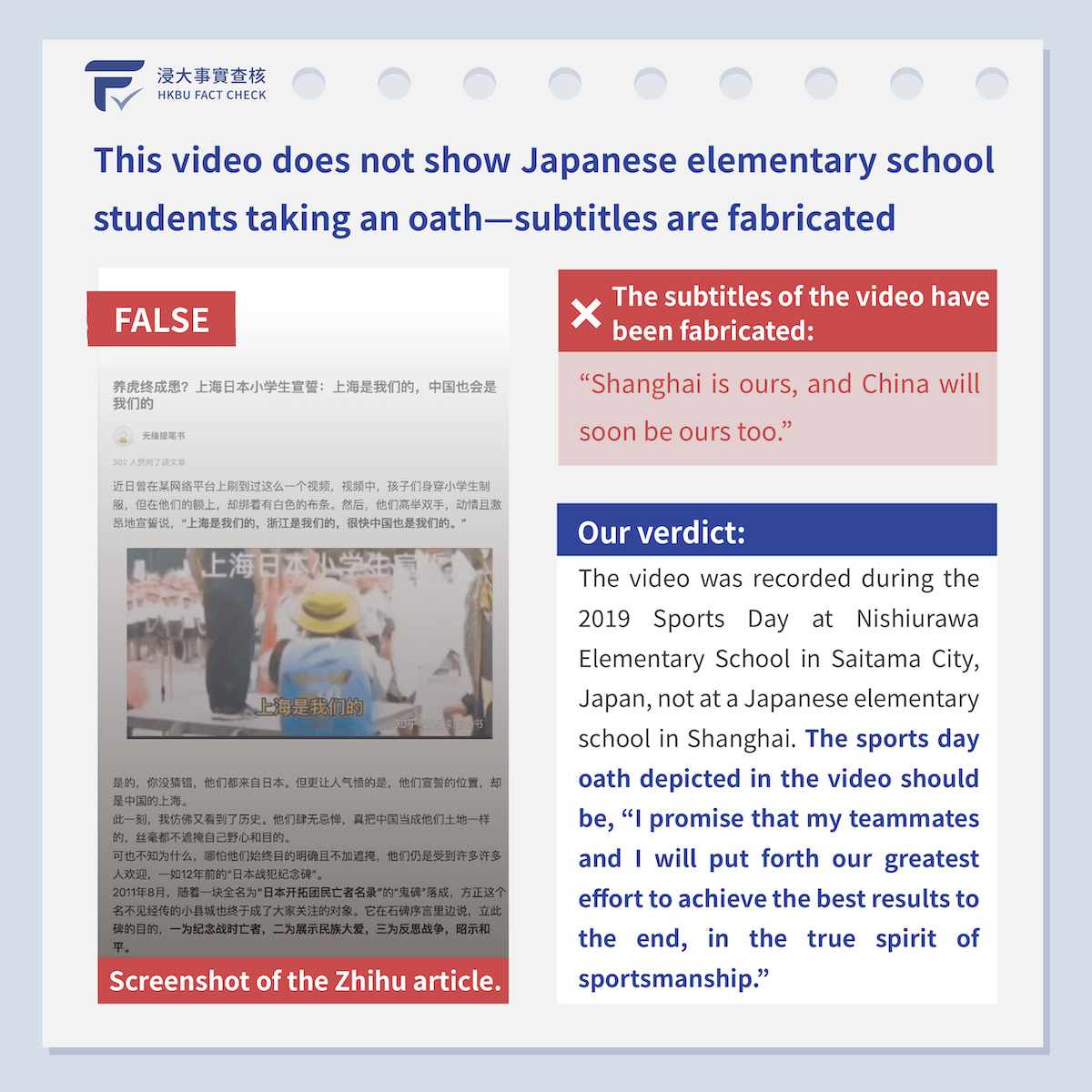 This video does not show Japanese elementary school students taking an ...